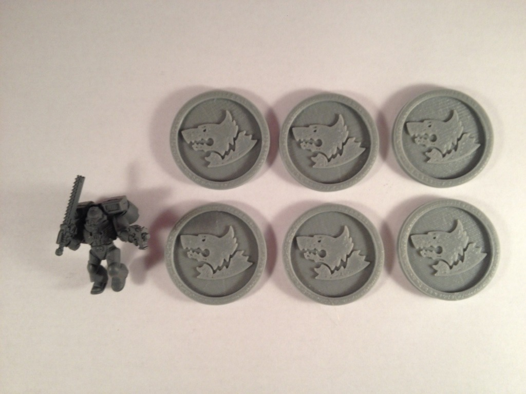 🛰 40mm X 4mm Token - Marker of Space Wolves 40K Bits・Free STL File for ...