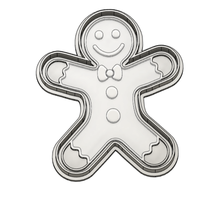 STL file Gingerbread cookie cutter 🍪・Model to download and 3D print・Cults
