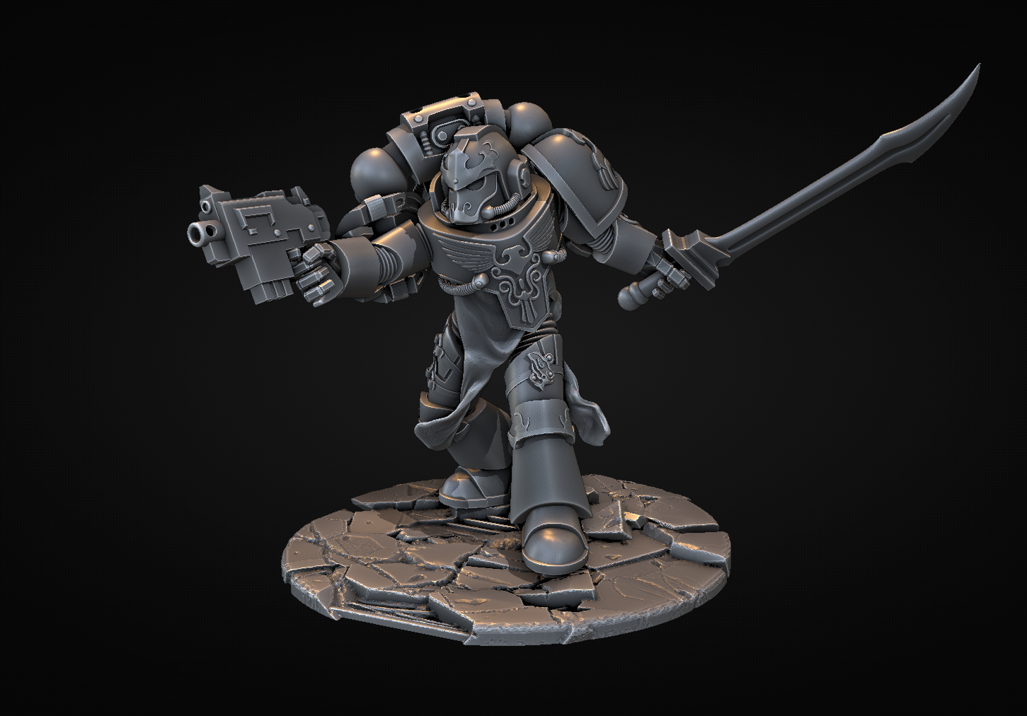 Archivo STL gratis Uno de un escuadrón de Palatine Blades de los Hijos del Emperador 🎲 ・Diseño ...