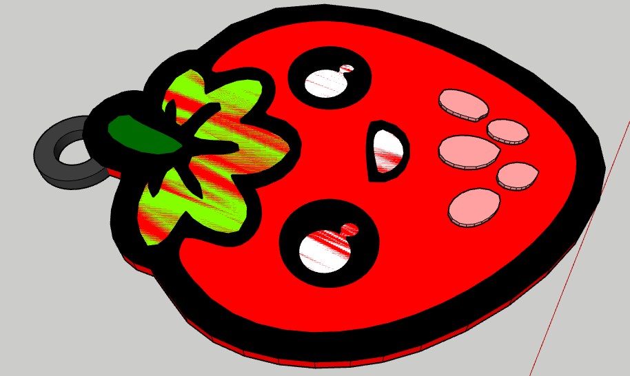 STL file Strawberry Strawberry keychain 🍓 ・3D print design to download ...