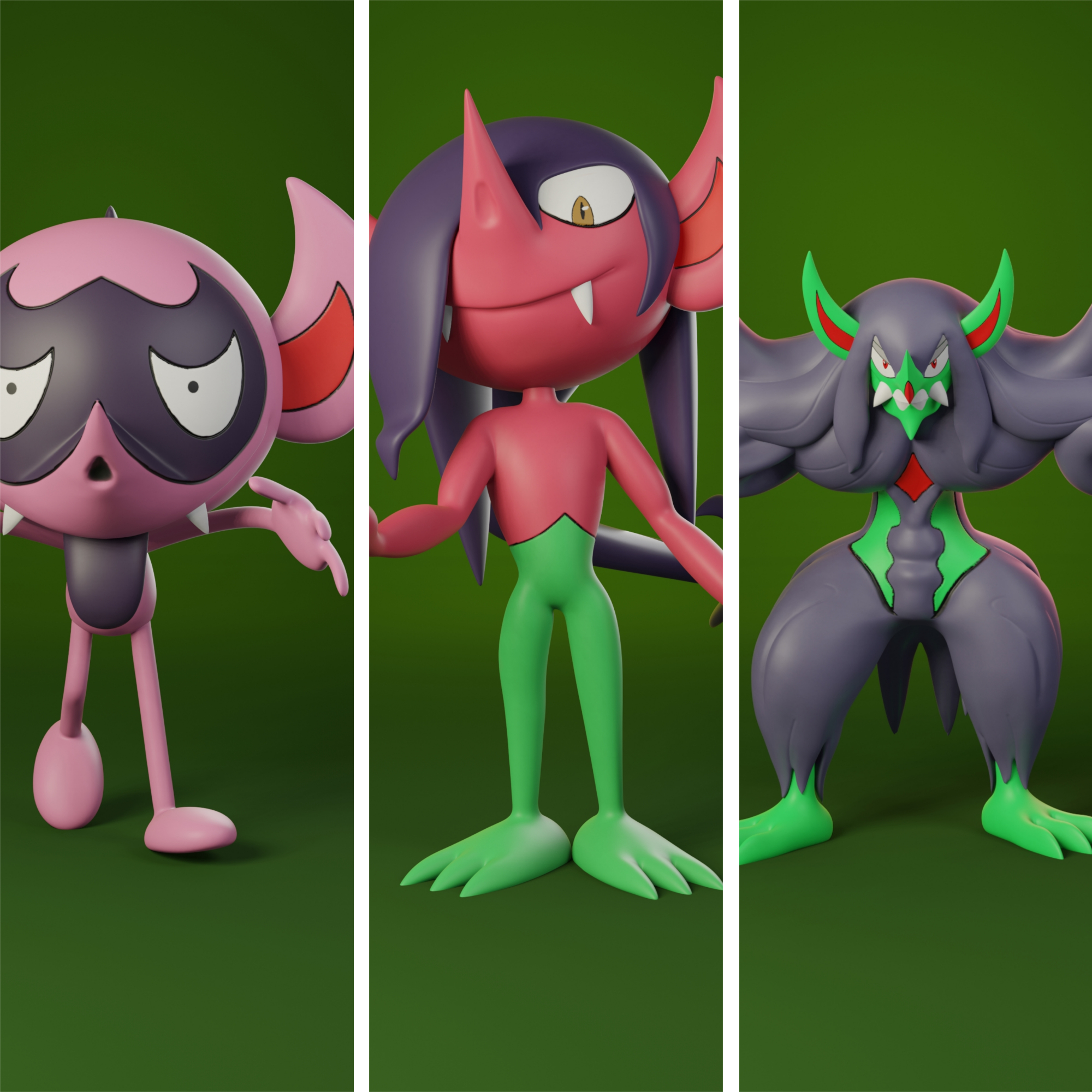 STL file pokemon impidimp evolution pack 🐉 ・Template to download and 3D ...