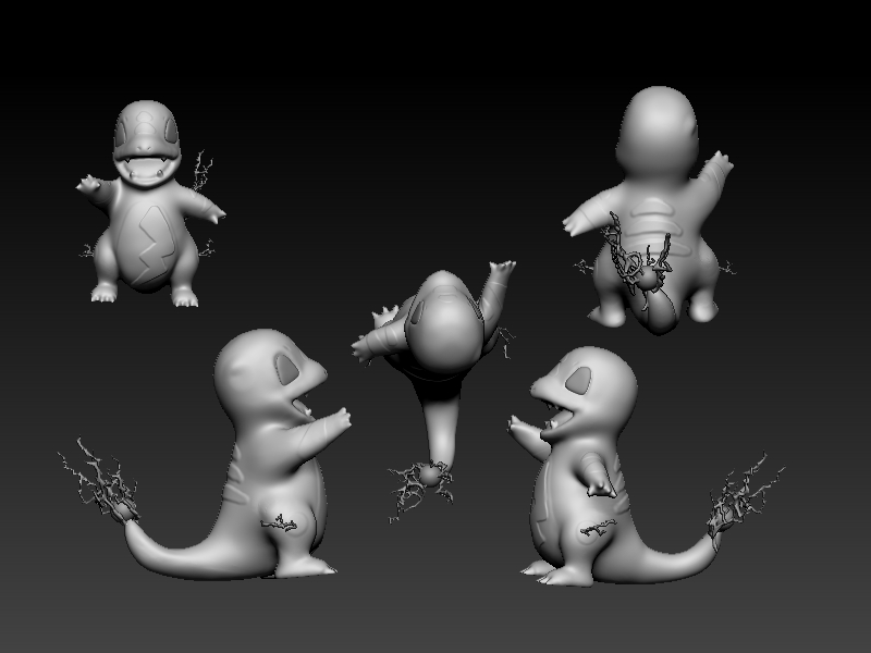 🐉 Pokemon charmander electric type・Free STL File for ・Cults