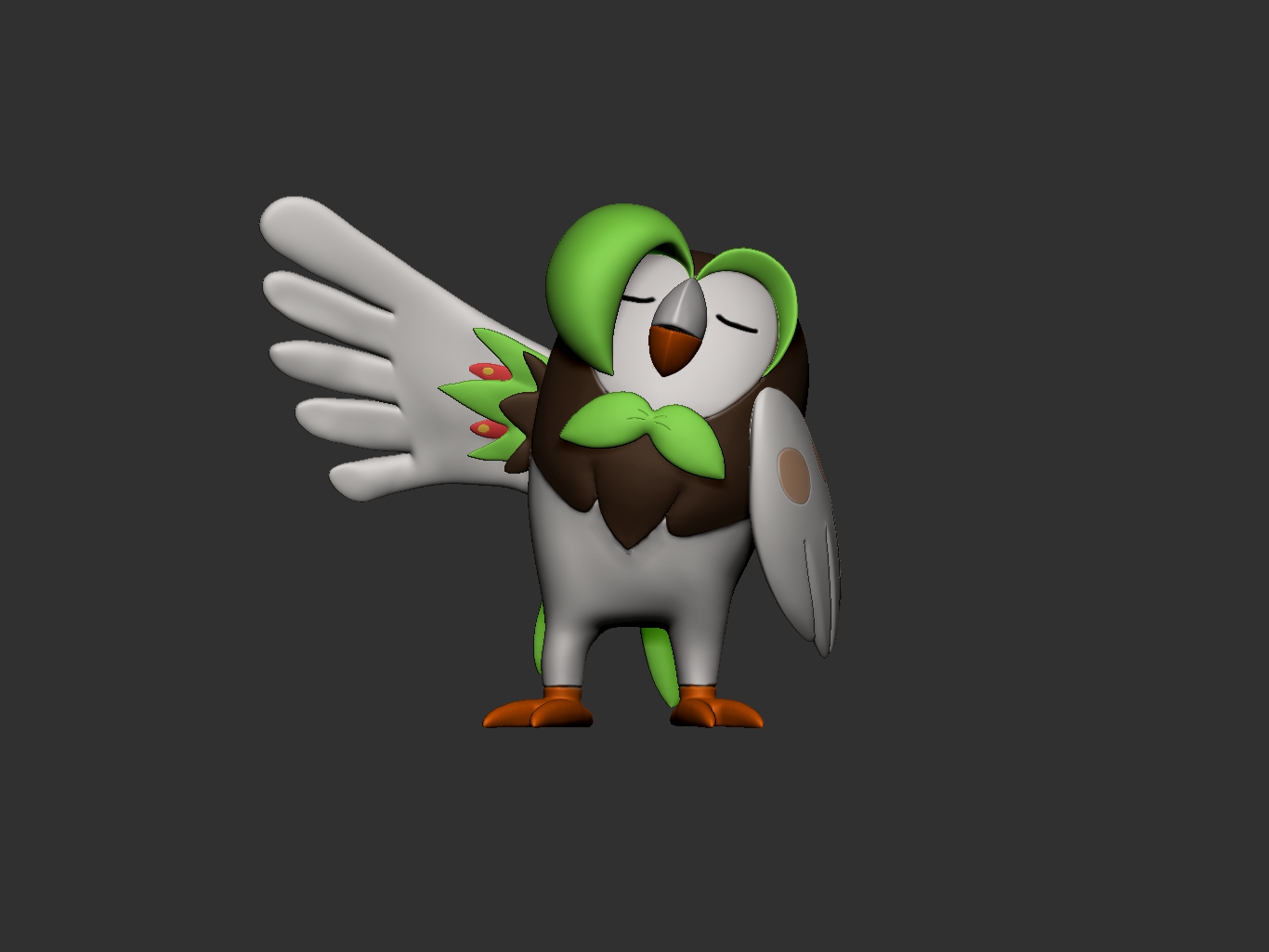 🐉 pokemon rowlet evolution pack・ STL File for ・Cults