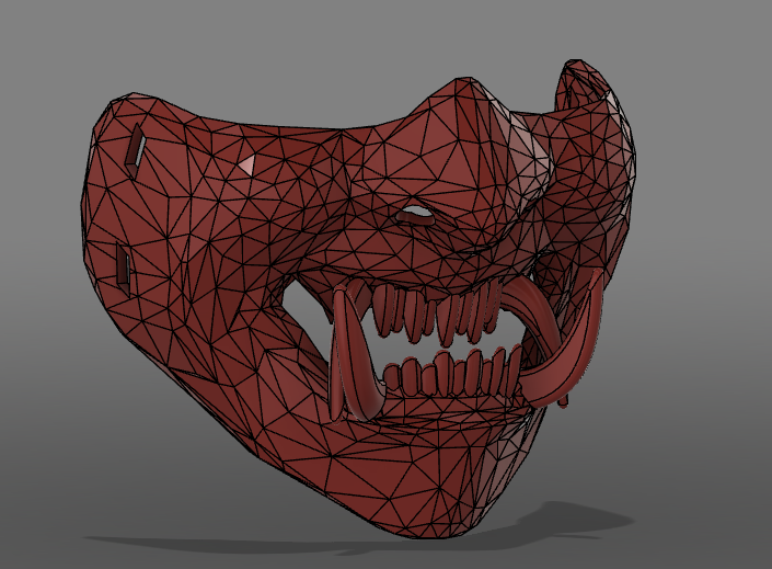 🗿 Oni Half Mask (Chico Maker Edition)V1.0・Free 3D File for ・Cults