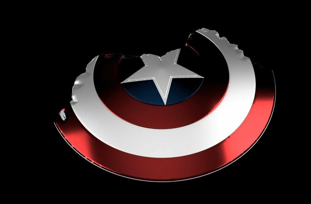 🛡️ Captain America Broken Shield Endgame・Free STL File for ・Cults