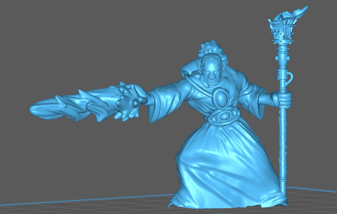 🎲 Half Orc Wizard・Free OBJ File for ・Cults