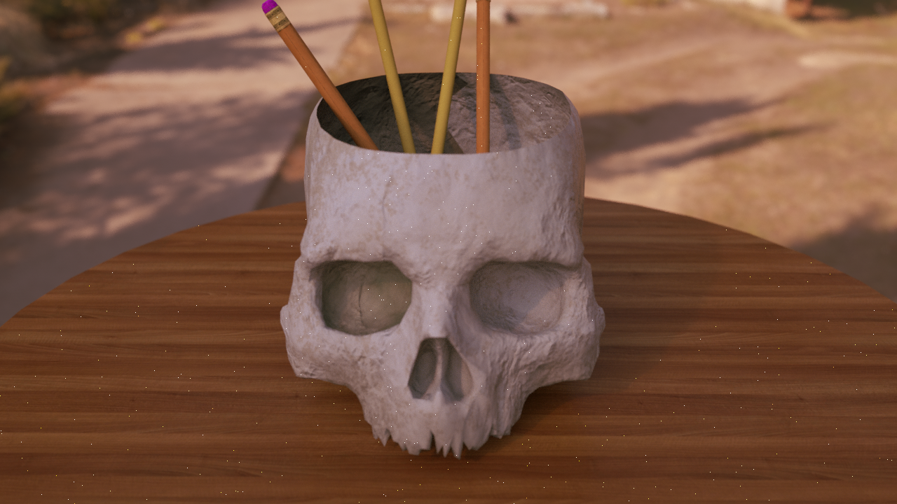 💀 Skull Pencil Container・Free STL File for ・Cults