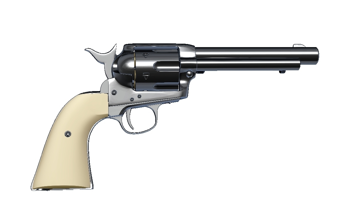 🤠 Colt Peacemaker STL Revolver・ 3D File for ・Cults