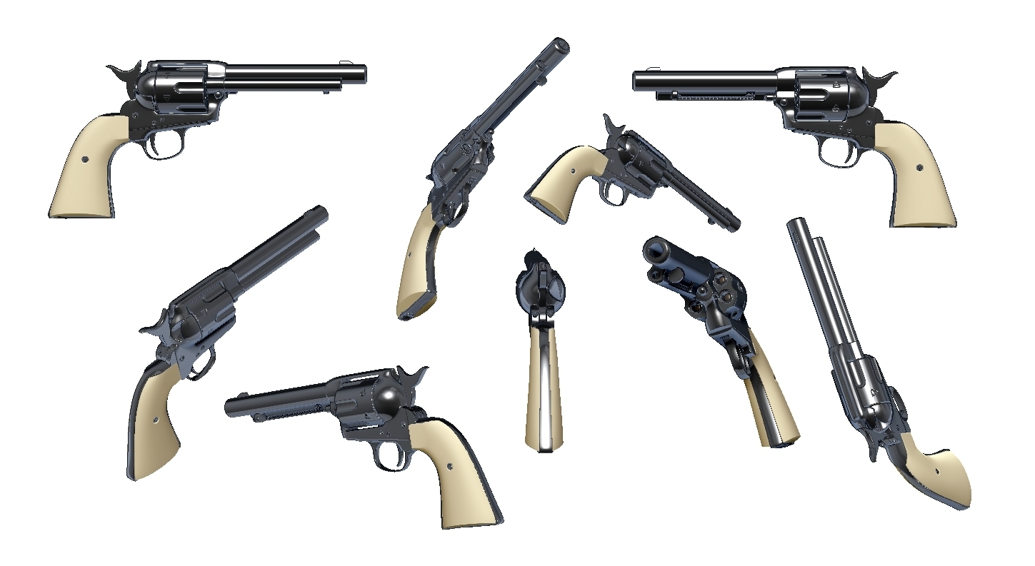🤠 Colt Peacemaker STL Revolver・ 3D File for ・Cults