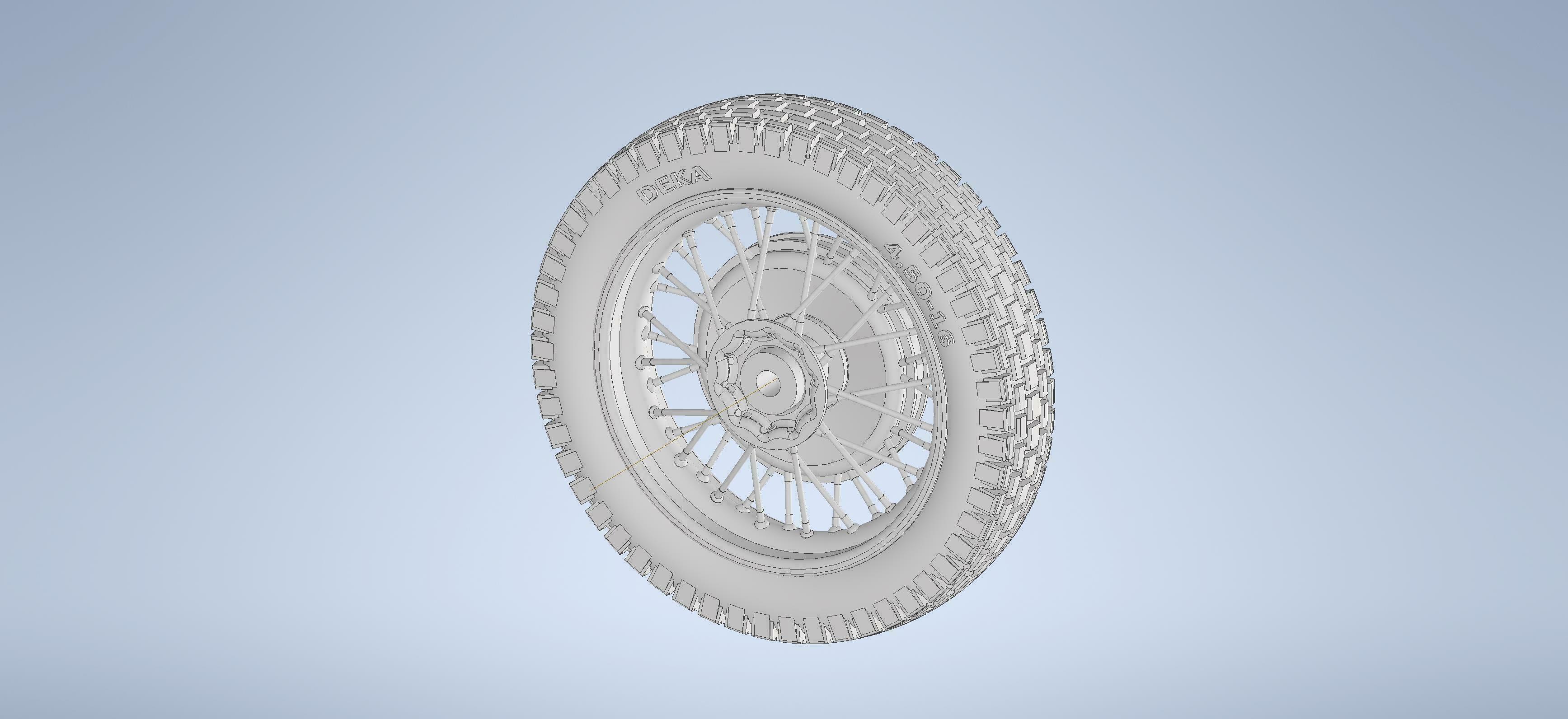 🛞 1/35 BMW R75 wheel with tire (WESA and DEKA pattern)・ STL File for ・Cults