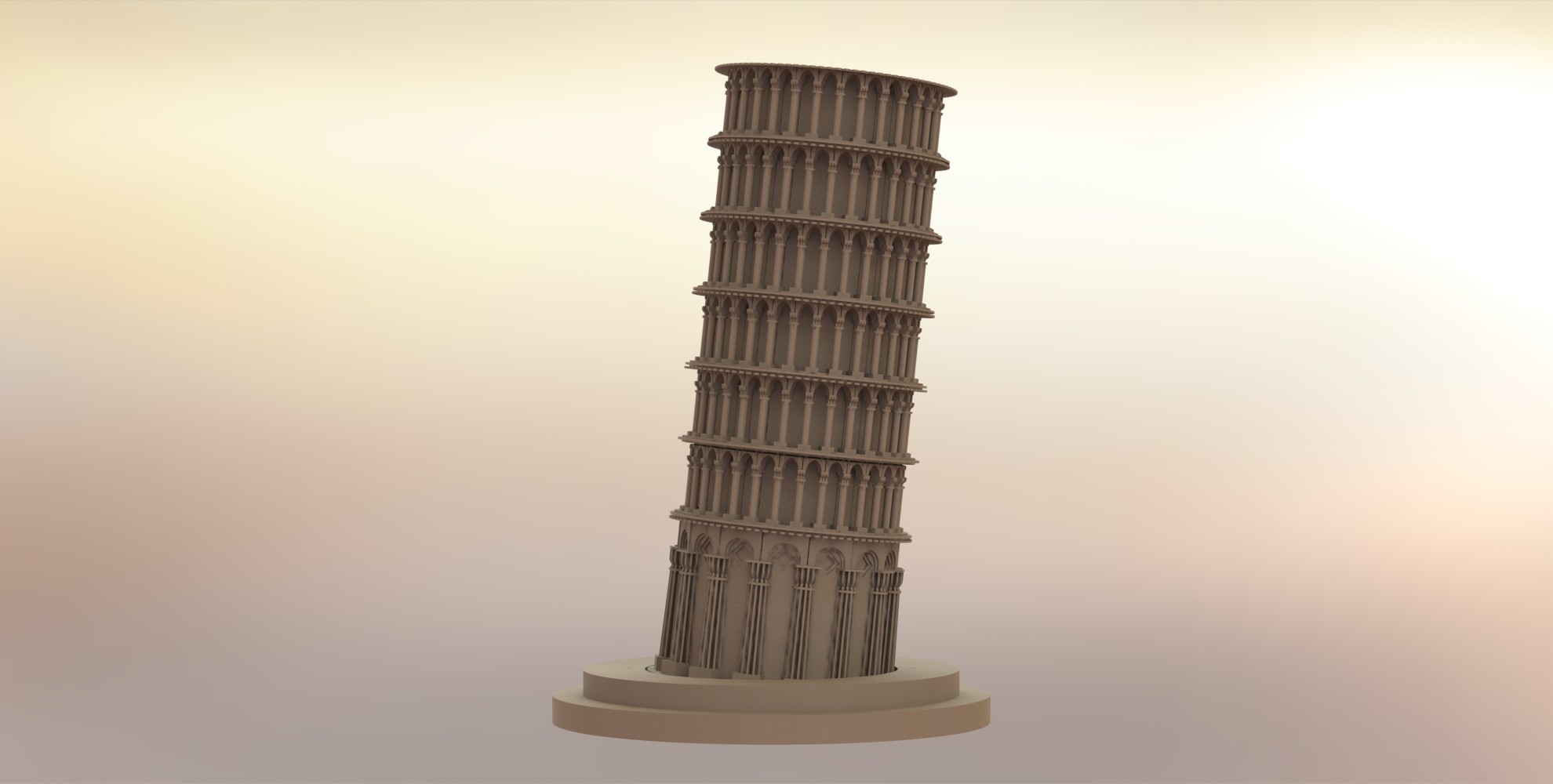 Free STL file Tower of Pisa, 3D MODEL FREE DOWNLOAD 🆓 ・3D printing ...