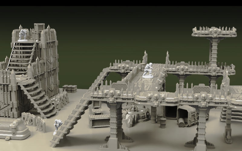 3D file modular plateform, wargame terrain scifi tabletop wargame 🎲 ・3D ...