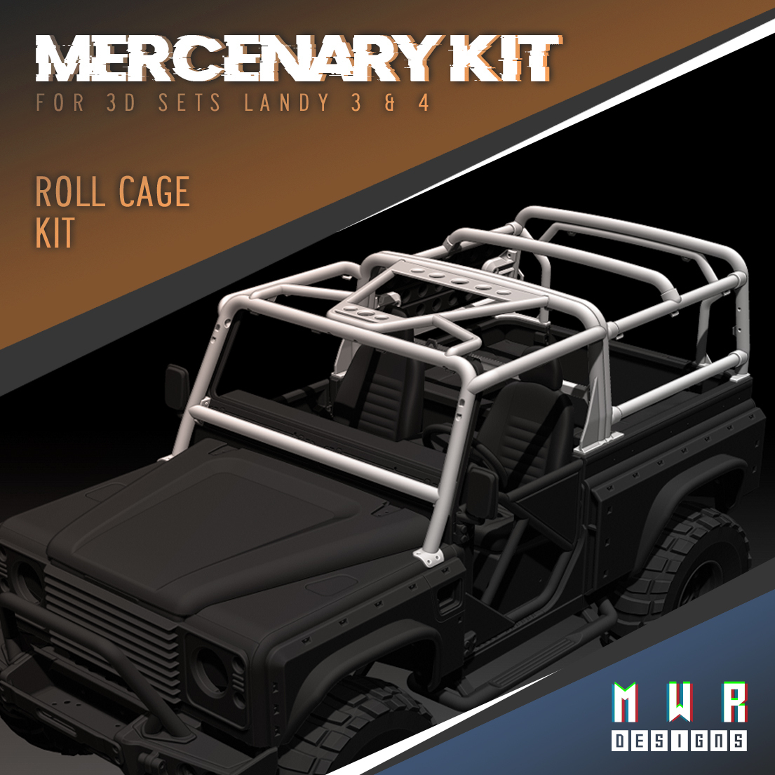 STL file Mercenary Kit for 3dSets Landy - RollCage Kit 🎨 ・3D printing ...