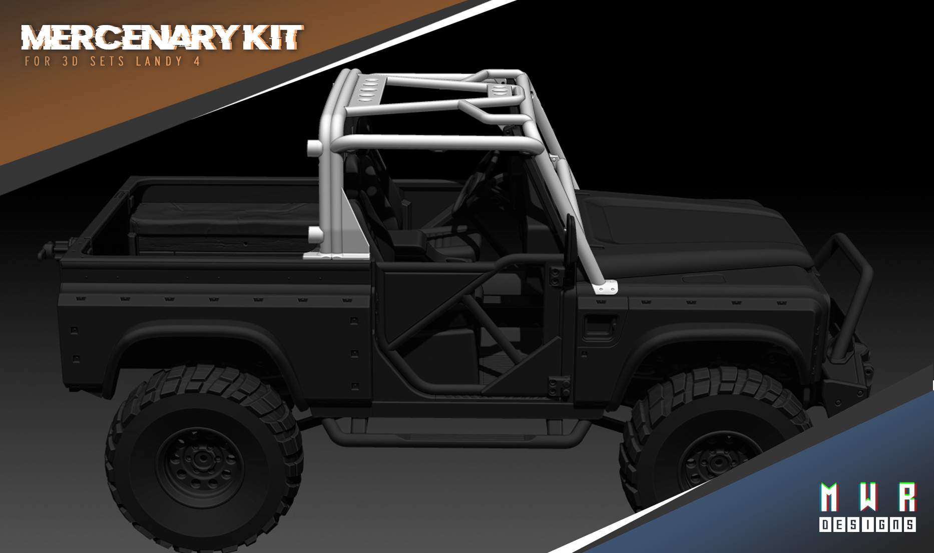 STL file Mercenary Kit for 3dSets Landy - RollCage Kit 🎨 ・3D printing ...