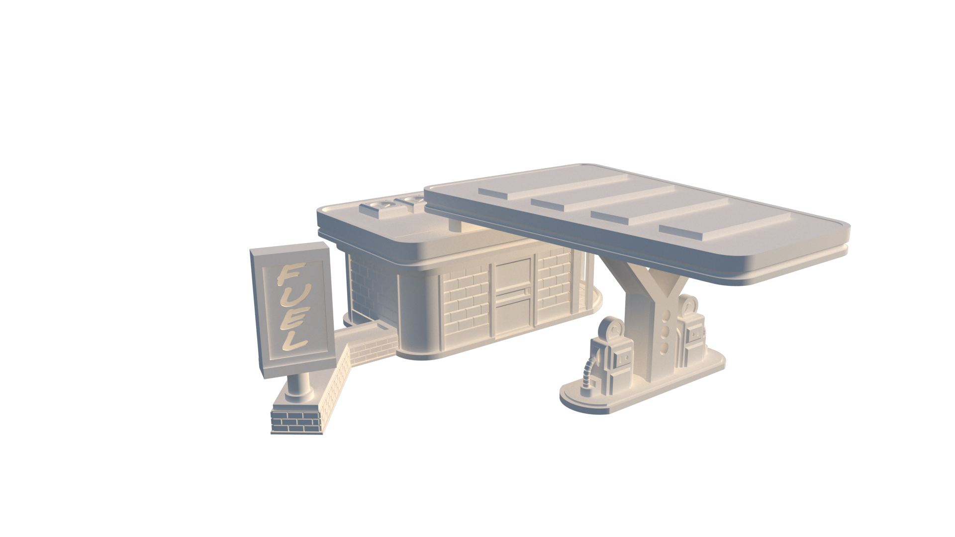 ⬆️ Light up fuel station for 32mm gaming・ 3D File for ・Cults