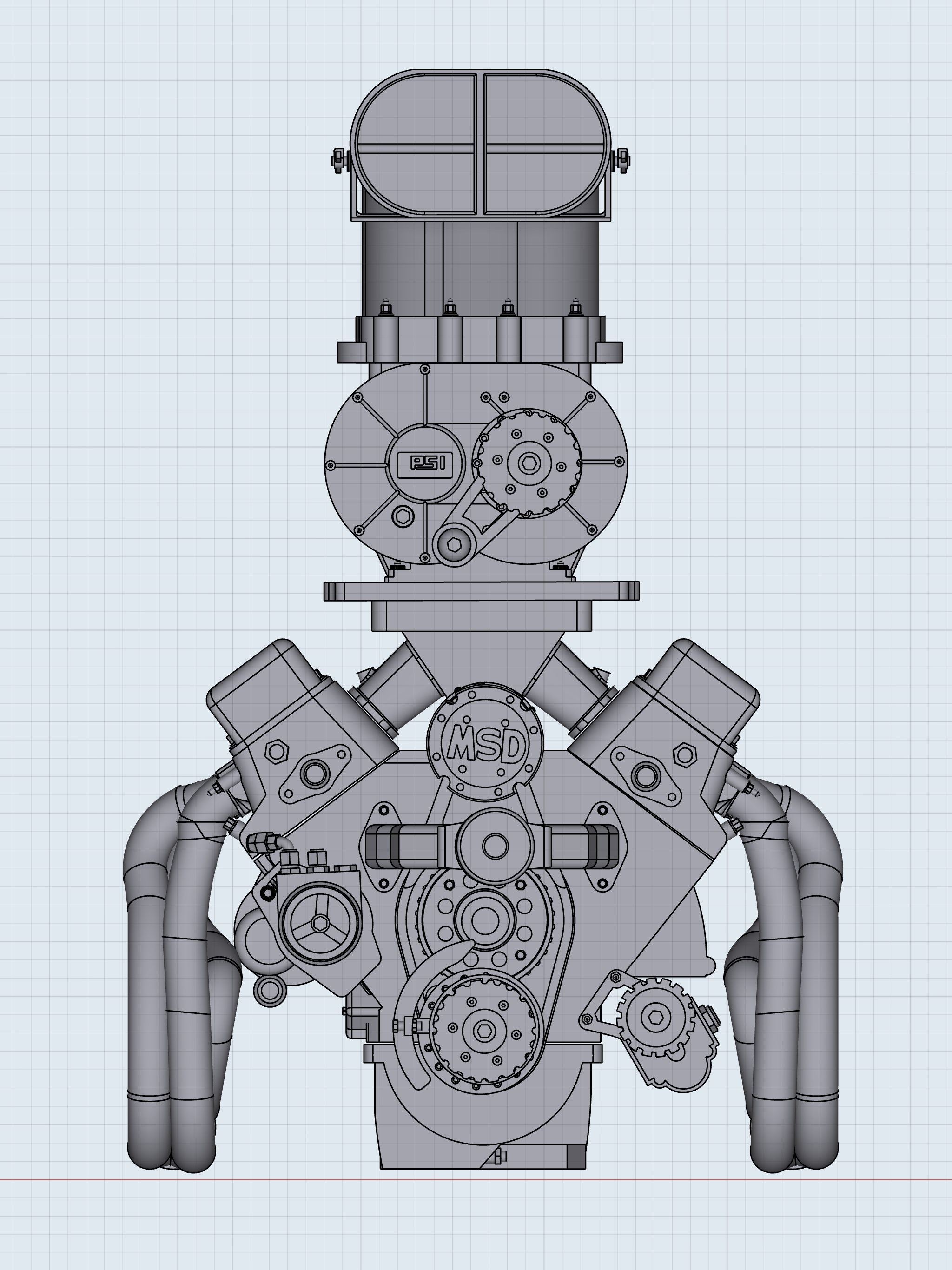 🏎️ PSI Blown BBC Outlaw Engine Supercharged Pro Mod・ STL File for ・Cults