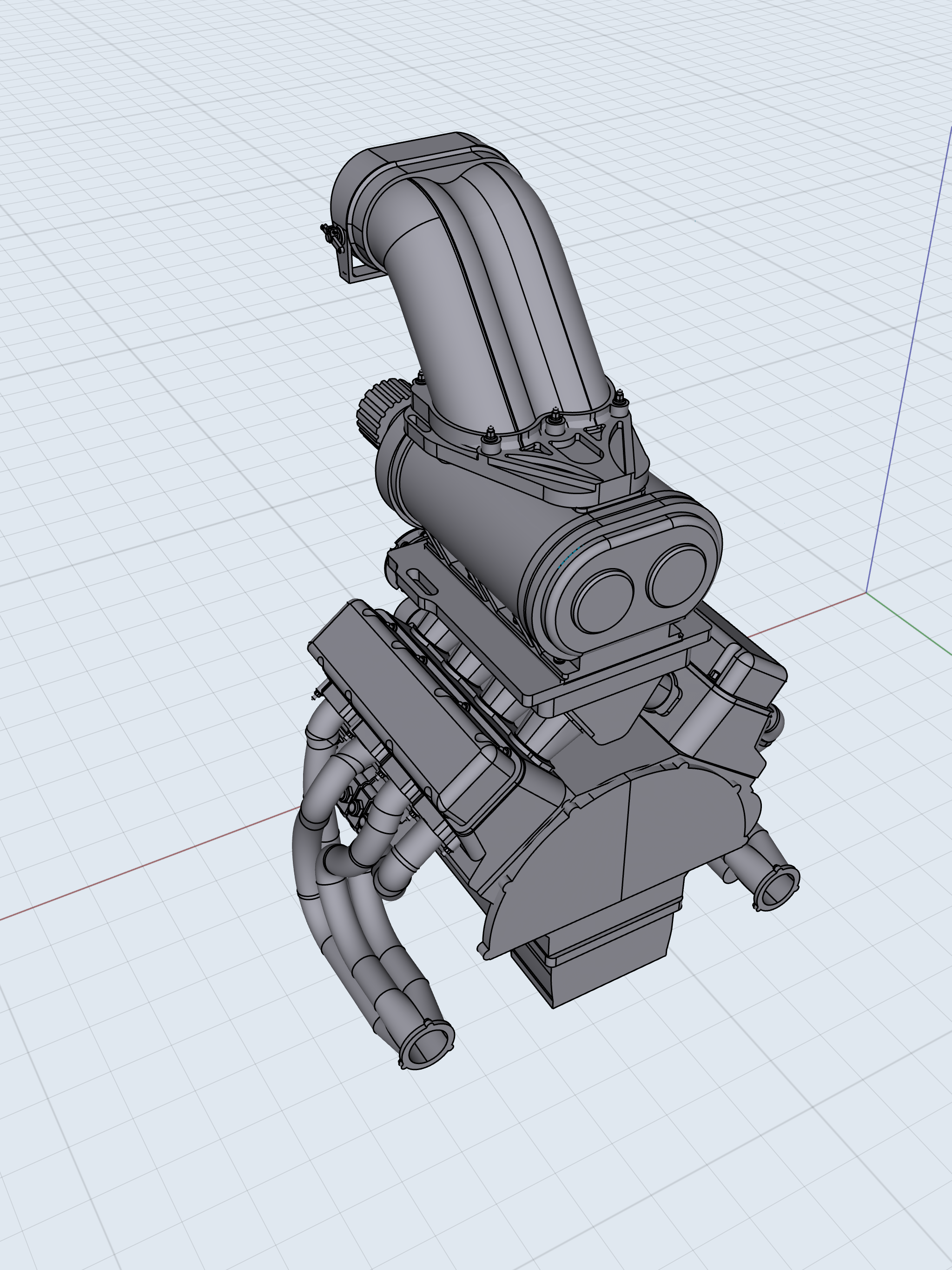 🏎️ PSI Blown BBC Outlaw Engine Supercharged Pro Mod・ STL File for ・Cults