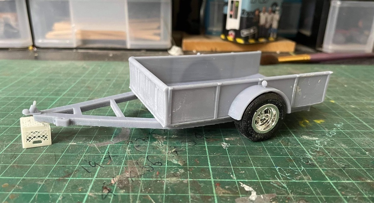 📦 Box trailer with storage box Diorama・ STL File for 3D printing・Cults