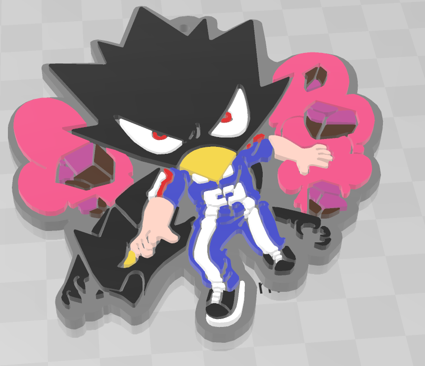 3D file Key ring Fumikage Tokoyami Tokoyami My Hero Academia 🔑 ・Design ...