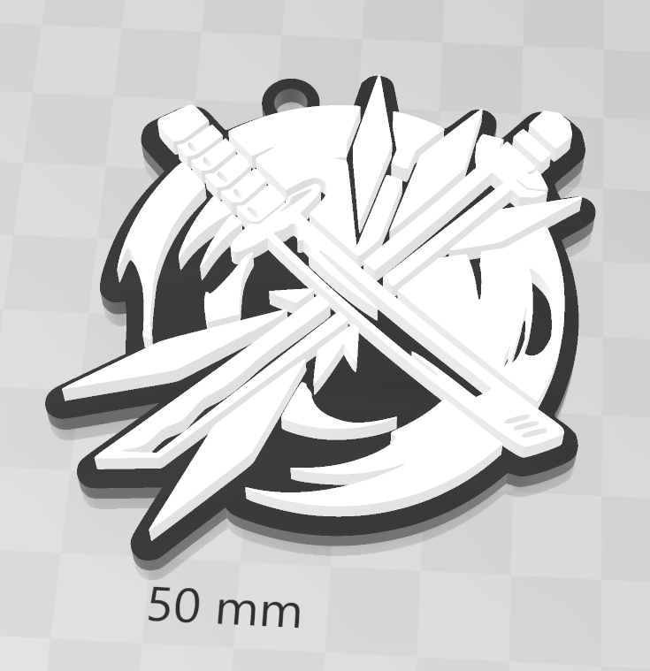 3D file Draw Sword Guild Keyring 🗡️ ・3D printer model to download・Cults