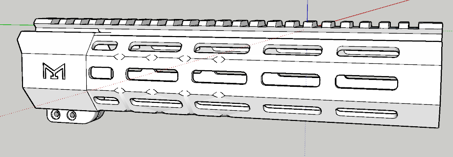 Free STL file 9 Inch Midwest Mlok Handguard rail 🔫 ・3D printing model ...