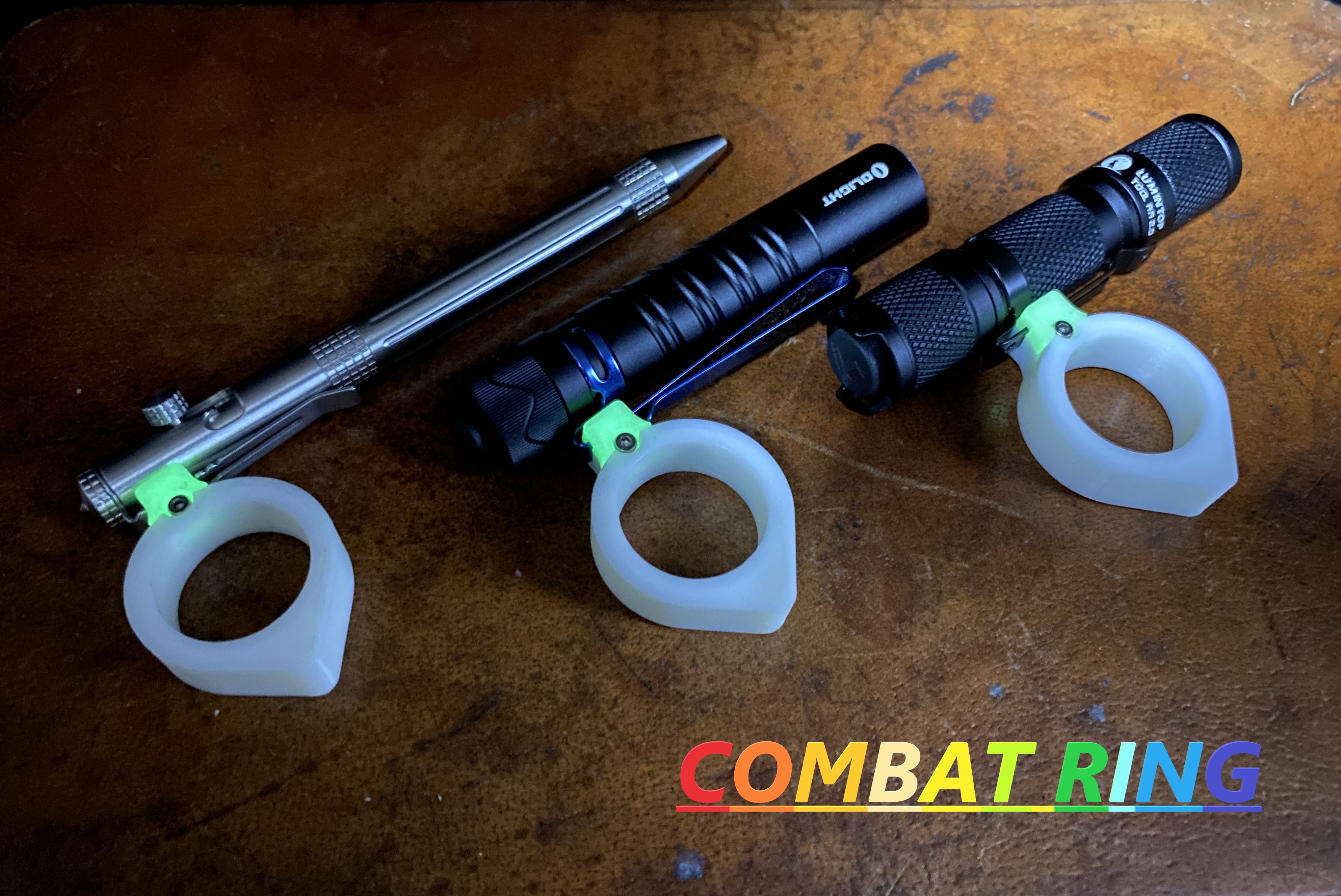 🔦 Flashlight Combat Ring・ STL File for ・Cults