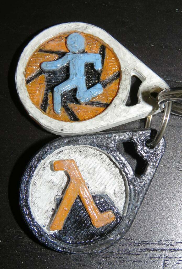 免费 STL 文件 Half-Life and Portal universe keychains 🔑 ・可下载 3D 打印创意・Cults