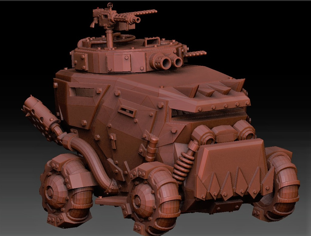🏎️ Orkz War Buggy・Free 3D File for ・Cults