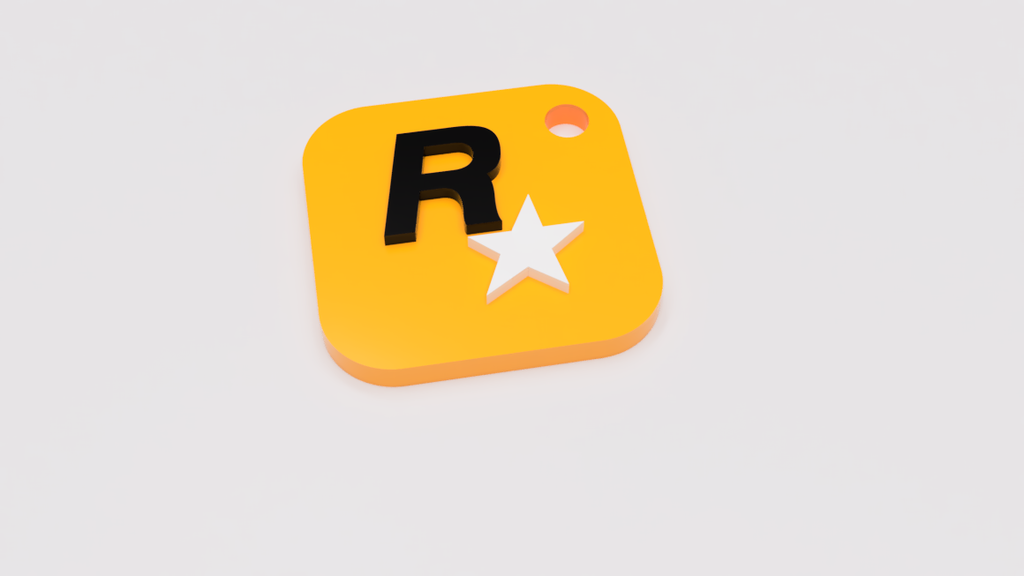 Free 3D file Keychain with ROCKSTAR logo 🗝️ ・3D print design to ...
