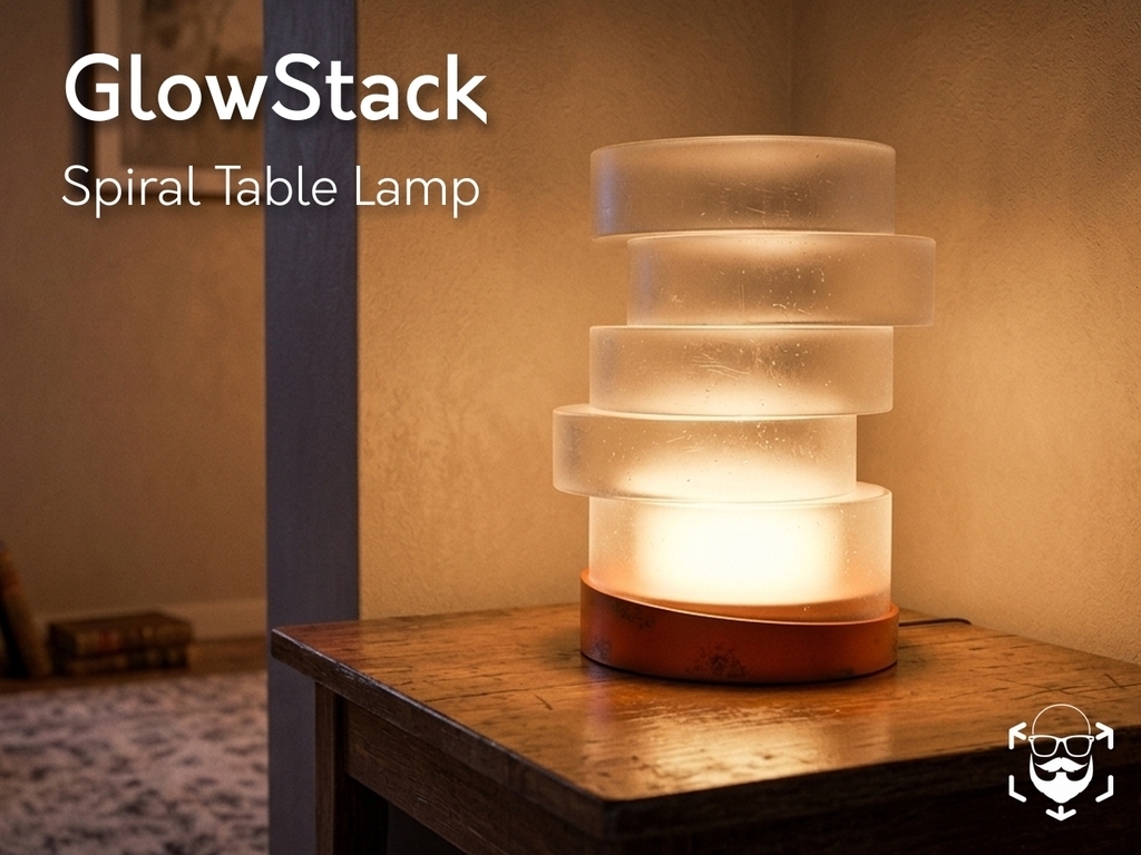 🔦 GlowStack - Lámpara de mesa en espiral・Archivo 3D Gratis para ・Cults