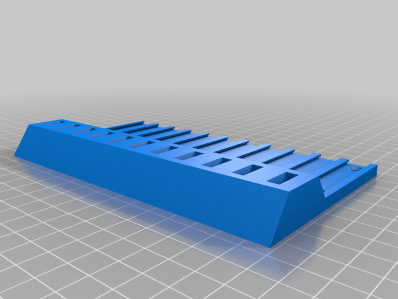 Free STL file Vertical USB stick holder with label (for 11 USB sticks ...