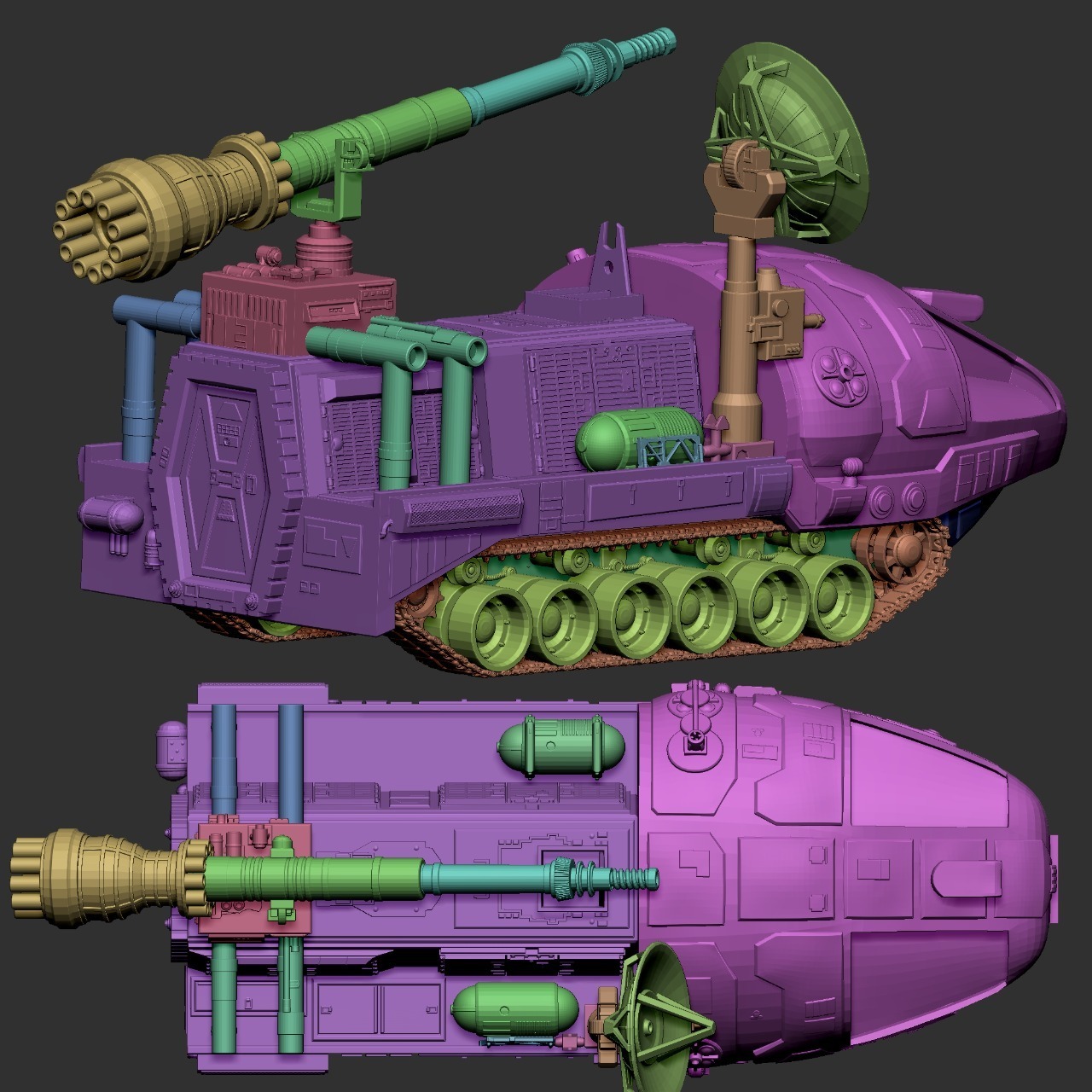 STL file STL Laser Tank 1999 🪖・3D print model to download・Cults