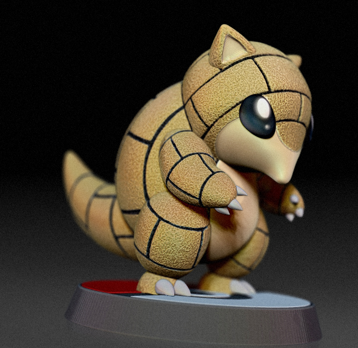STL file SANDSHREW - FAN ART - POKÉMON FIGURINE - 3D PRINT MODEL 🎨 ...