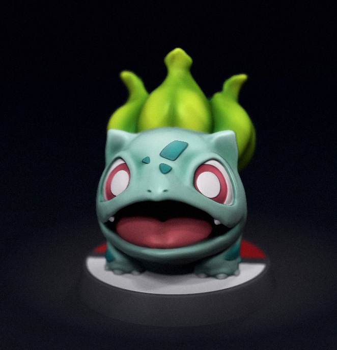 STL file BABY BULBASAUR -NO PRINT SUPPORT NEEDED (V3)! - LIGHT FIXTURE ...