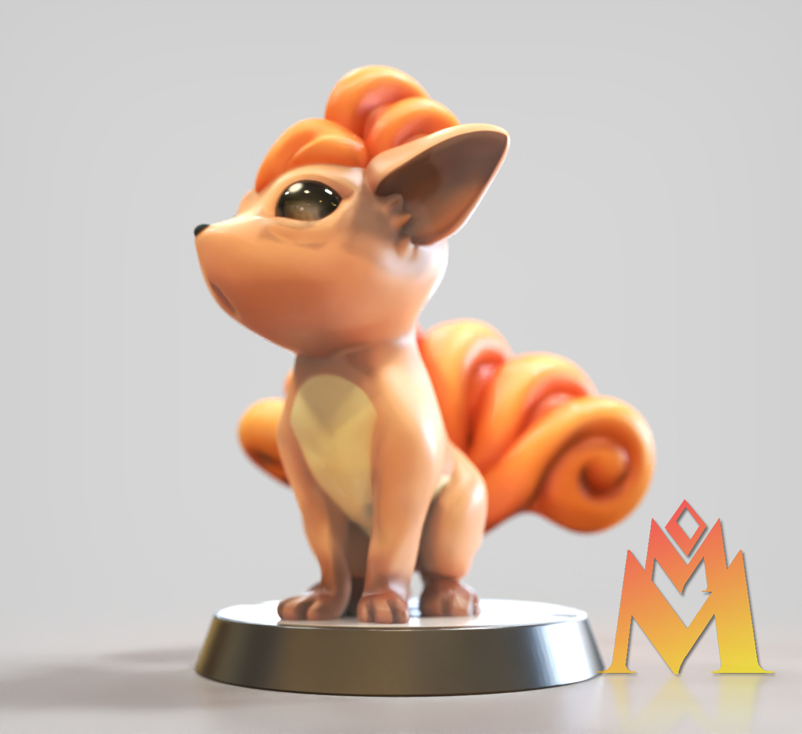 STL file VULPIX V2 - sitting pose - POKÉMON FIGURINE - POKÉMON UNITE 🐉 ...