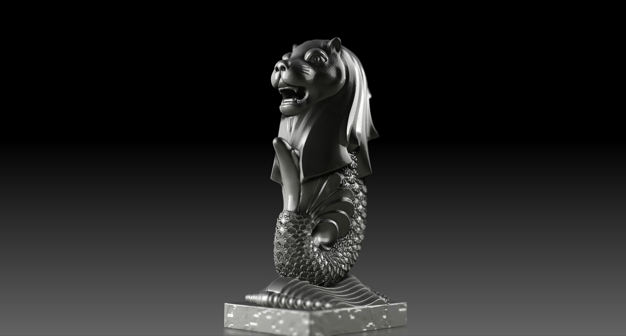 STL file Singapore Merlion -statue/sculpture souvenir light fixture 🇸🇬 ...