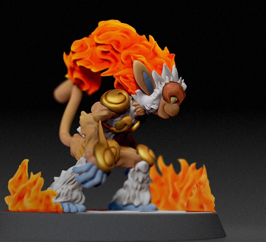 🎨 Infernape- FAN ART - POKÉMON FIGURINE - 3D PRINT MODE・ STL File for ...