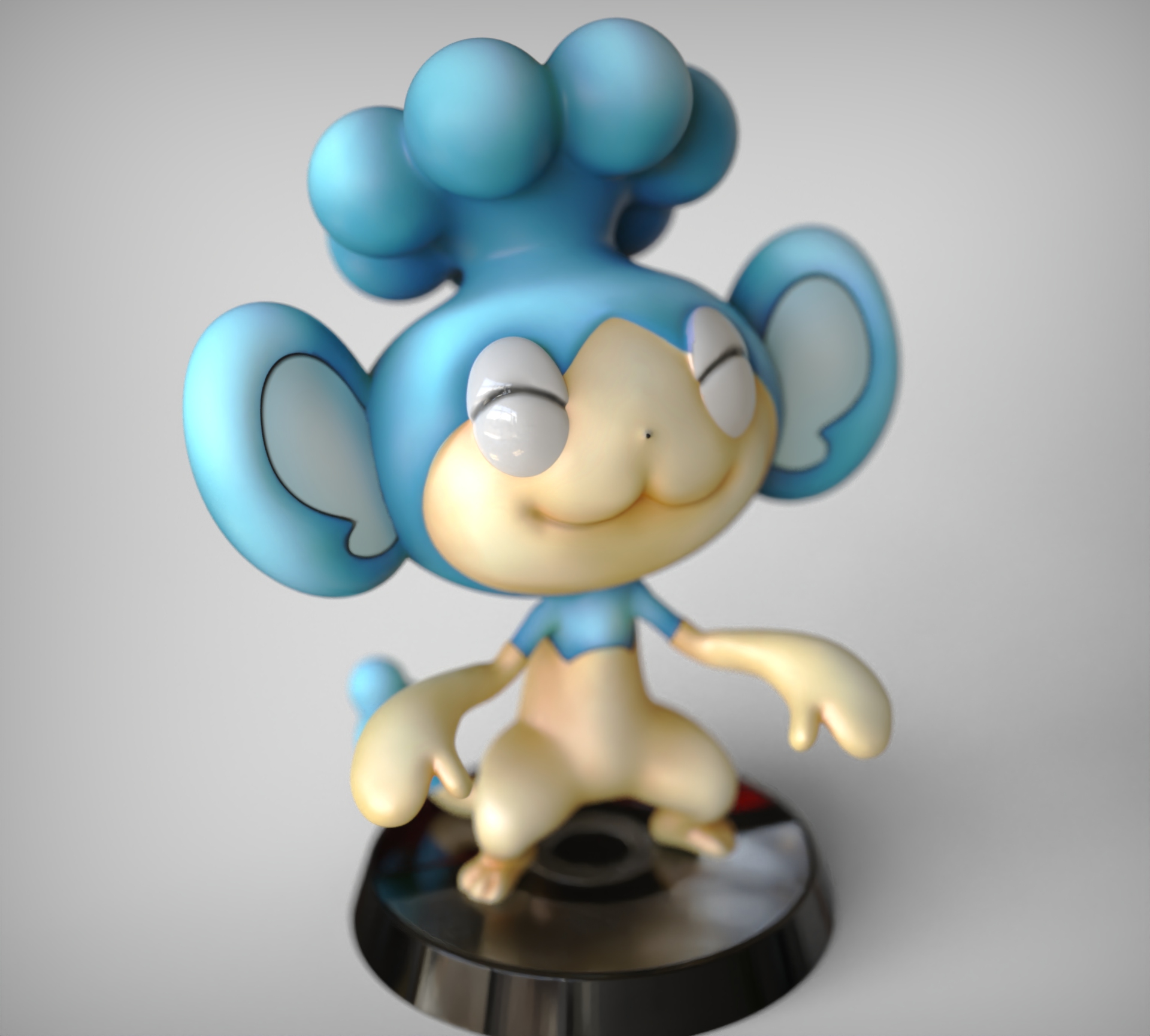 STL file Panpour - FAN ART - POKÉMON FIGURINE - POKÉMON UNITE 🎨 ・3D ...