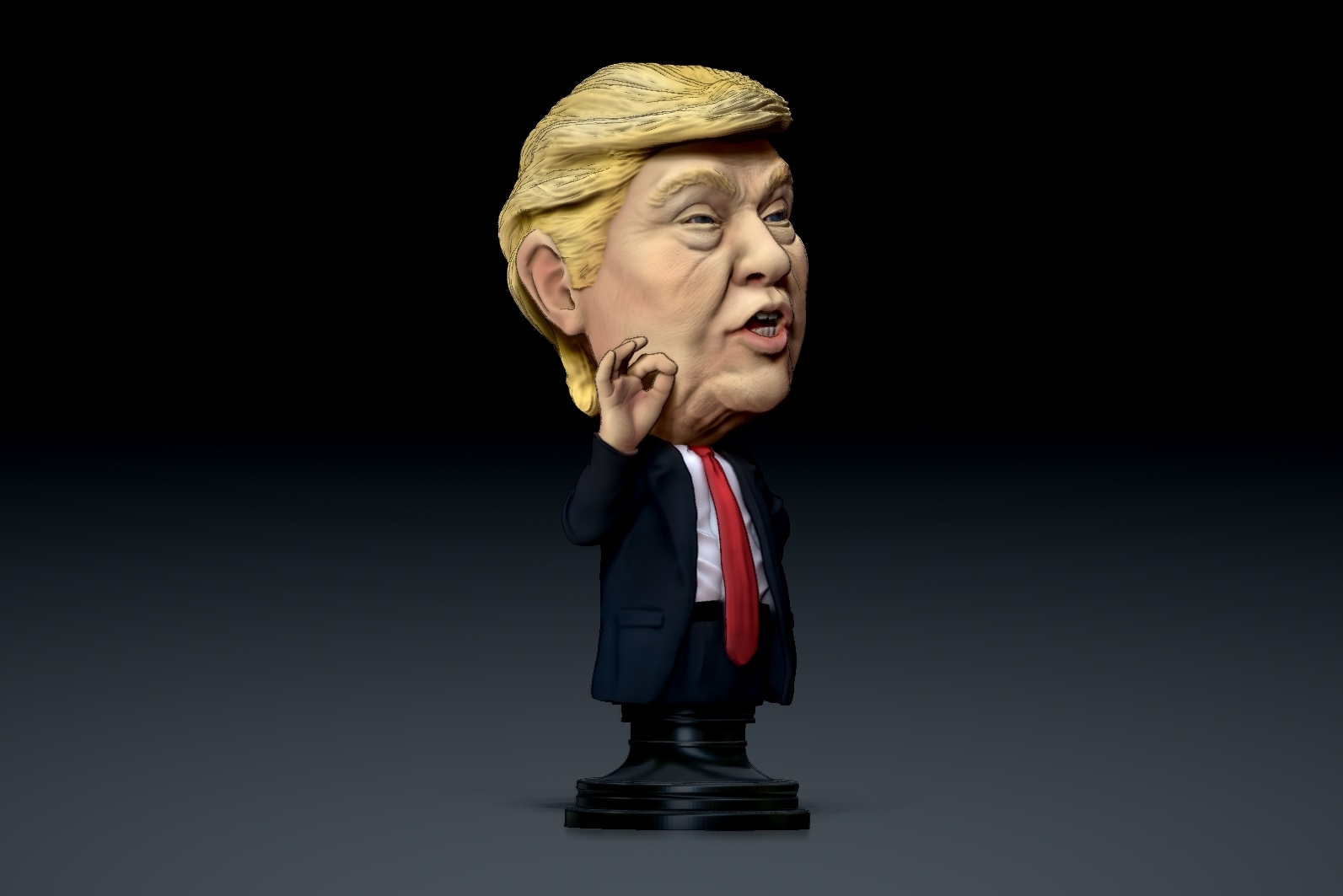 👽 Donald Trump Caricature・ STL File for ・Cults