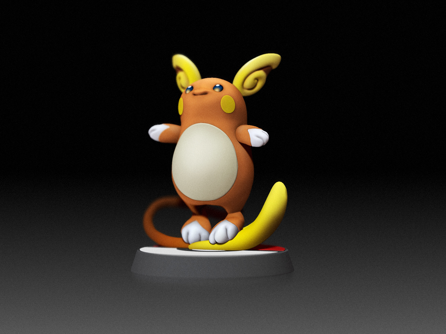 🎨 Alolan RAICHU - FAN ART - POKÉMON FIGURINE - 3D PRINT MODELHERACROSS ...
