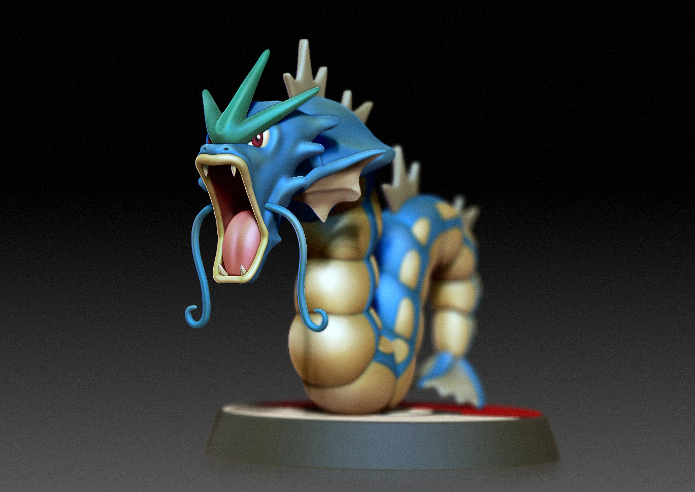 🆓 Gyarados -(Free Gift model inside) FAN ART - POKÉMON FIGURINE - 3D ...