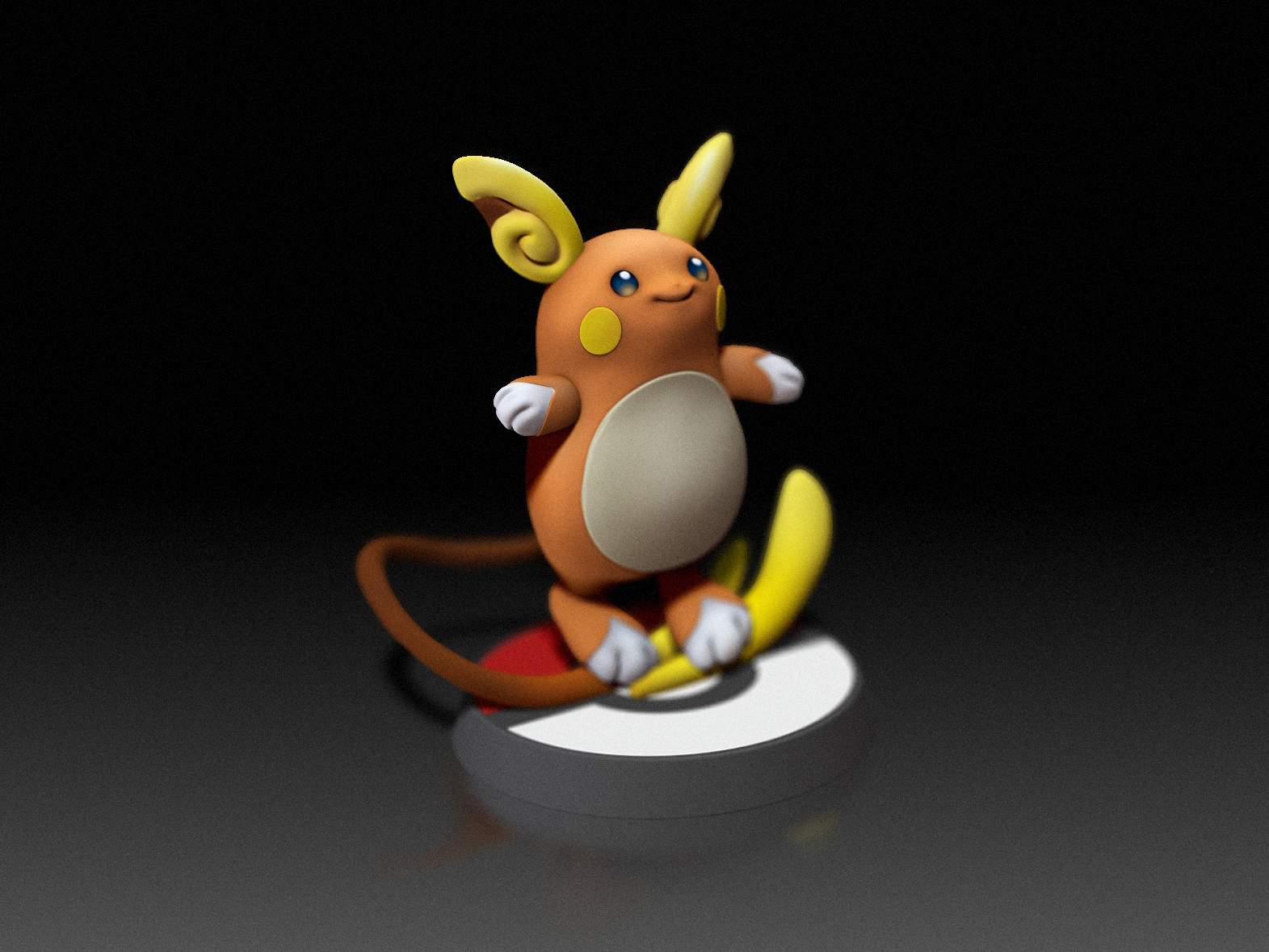 🎨 Alolan RAICHU - FAN ART - POKÉMON FIGURINE - 3D PRINT MODELHERACROSS ...