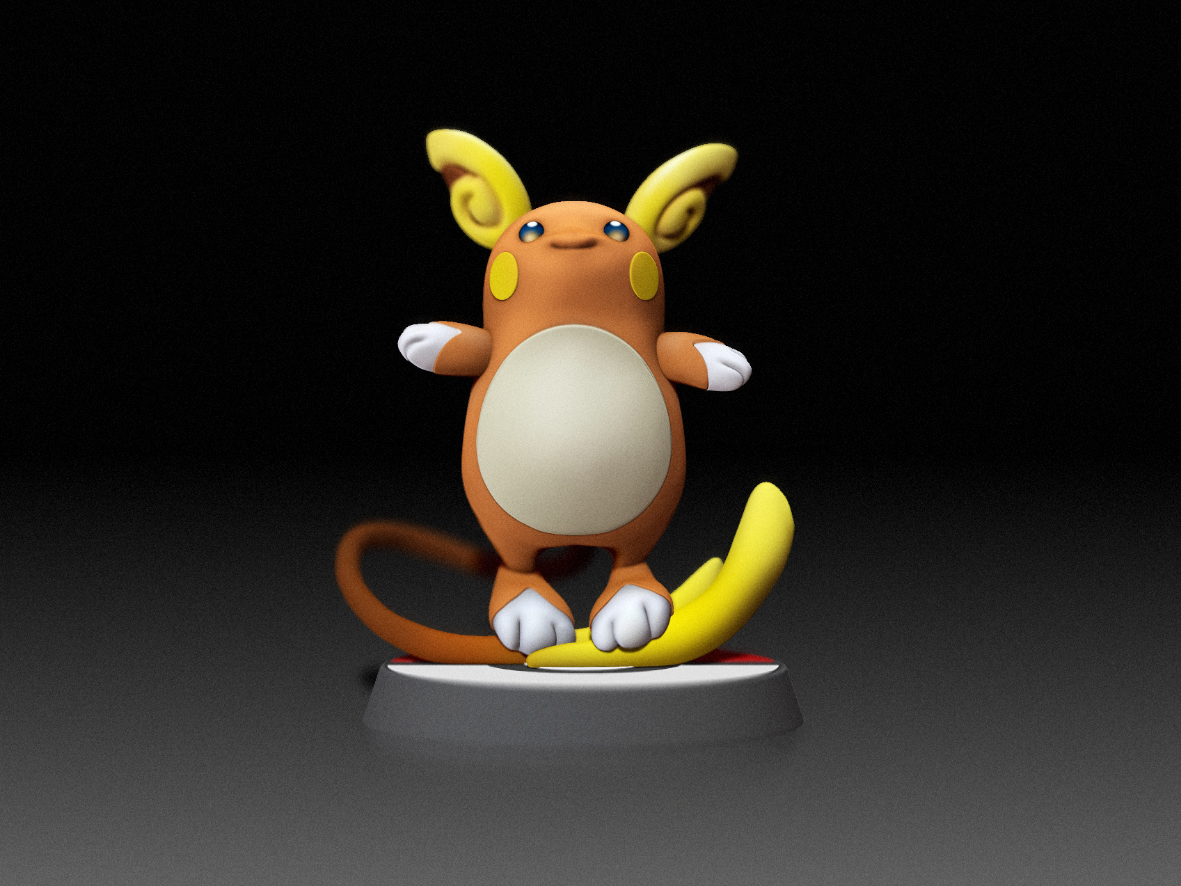 🎨 Alolan RAICHU - FAN ART - POKÉMON FIGURINE - 3D PRINT MODELHERACROSS ...