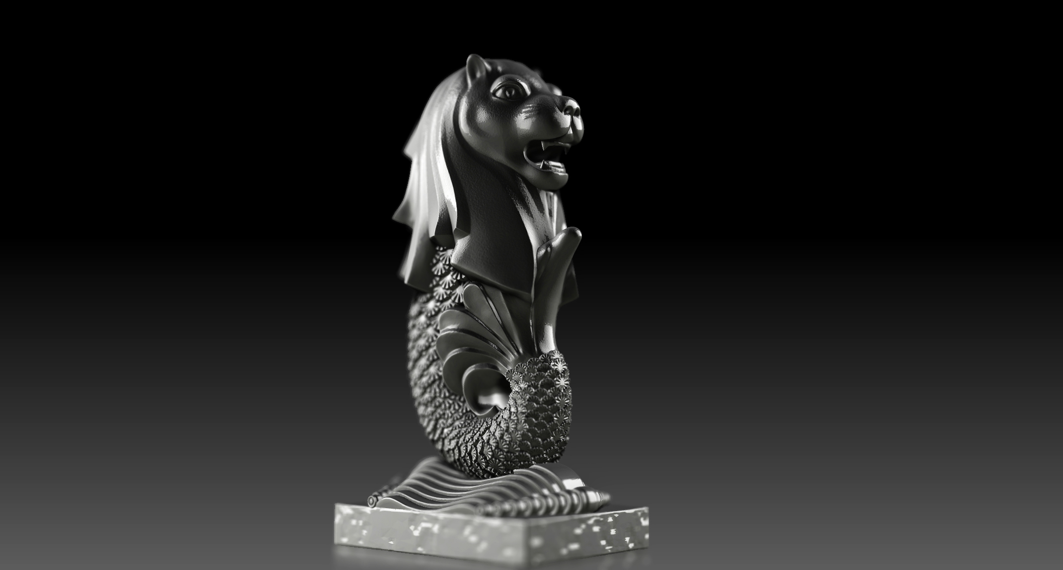 STL file Singapore Merlion -statue/sculpture souvenir light fixture 🇸🇬 ...