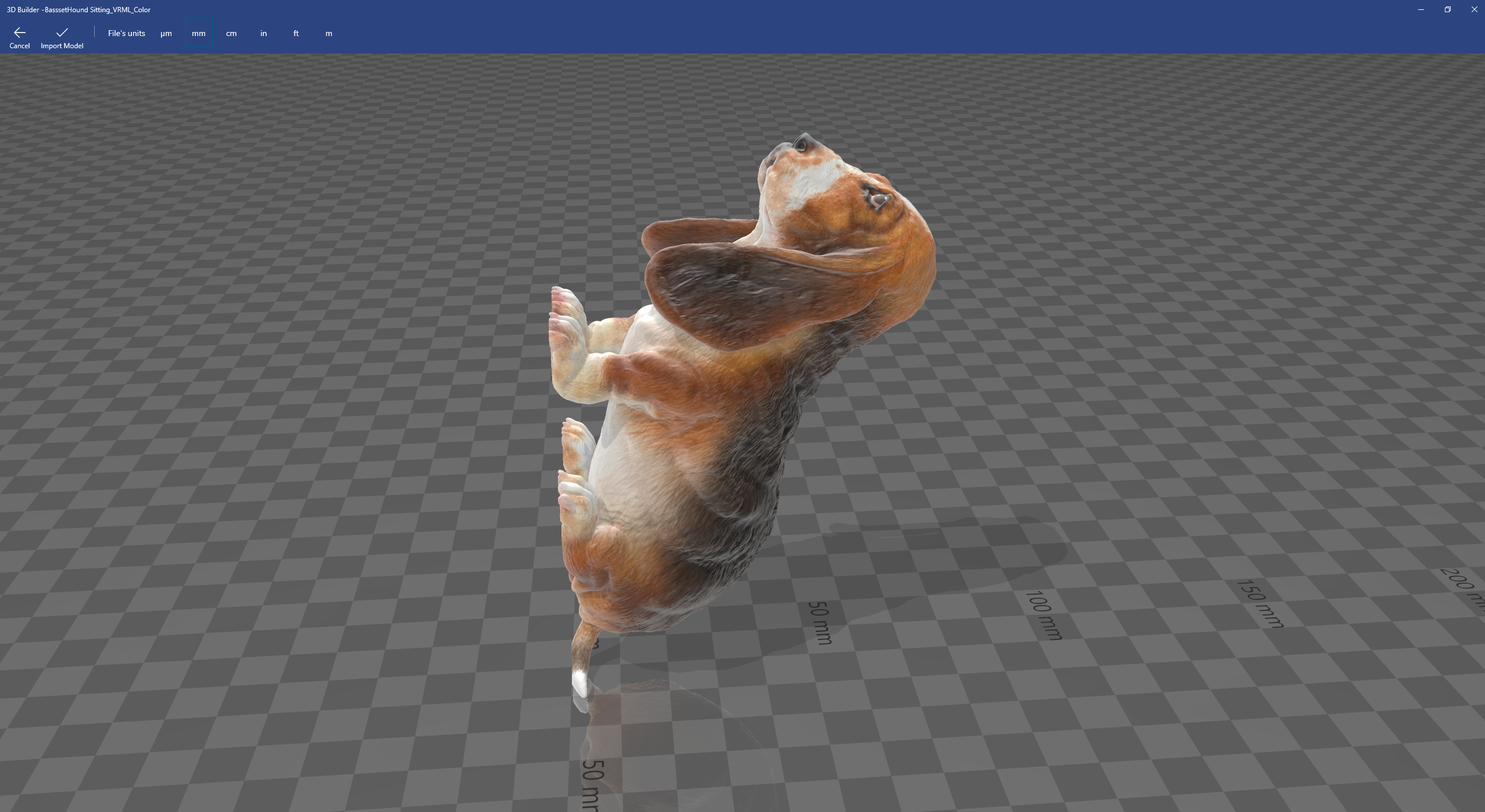 🎨 BASSET HOUND (sitting pose)-STL & VRML Color Format - HUSH PUPPY ...