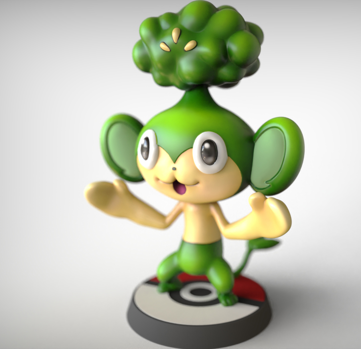 Datei STL Pansage - FAN ART - POKÉMON FIGURINE - POKÉMON UNITE 🎨 ...