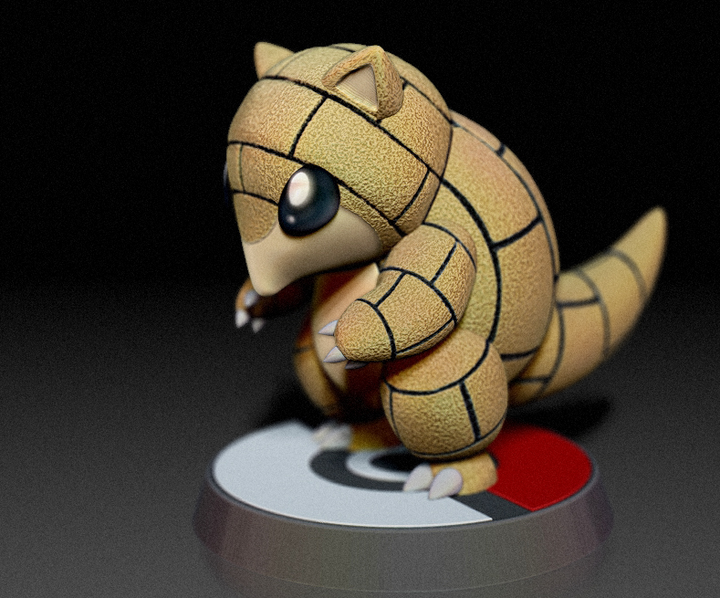 STL file SANDSHREW - FAN ART - POKÉMON FIGURINE - 3D PRINT MODEL 🎨 ...
