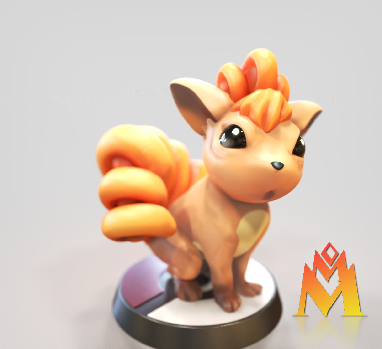 STL file VULPIX V2 - sitting pose - POKÉMON FIGURINE - POKÉMON UNITE 🐉 ...