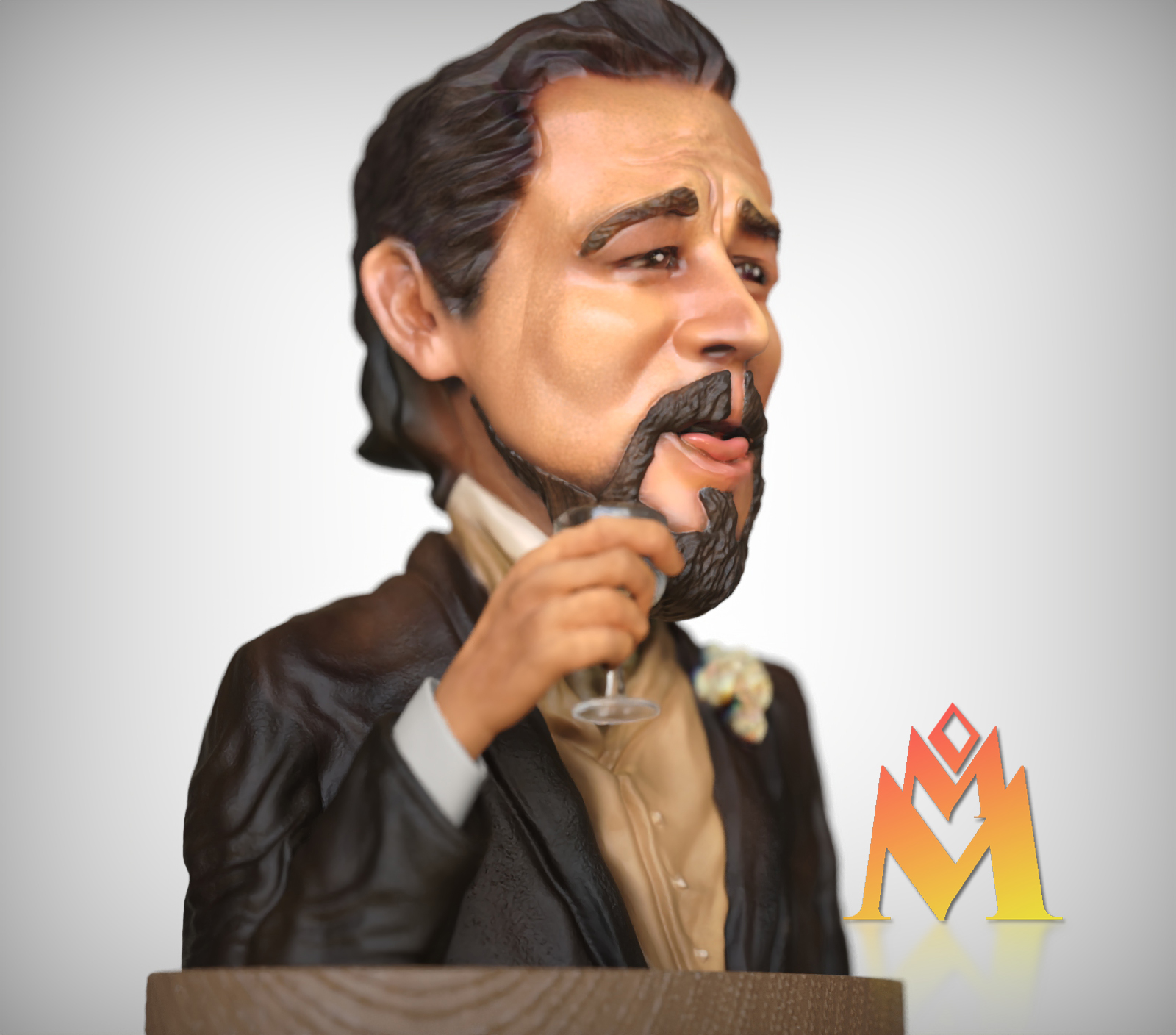🤣 Django Leonardo DiCaprio Laughing meme - caricature figurine・ STL ...