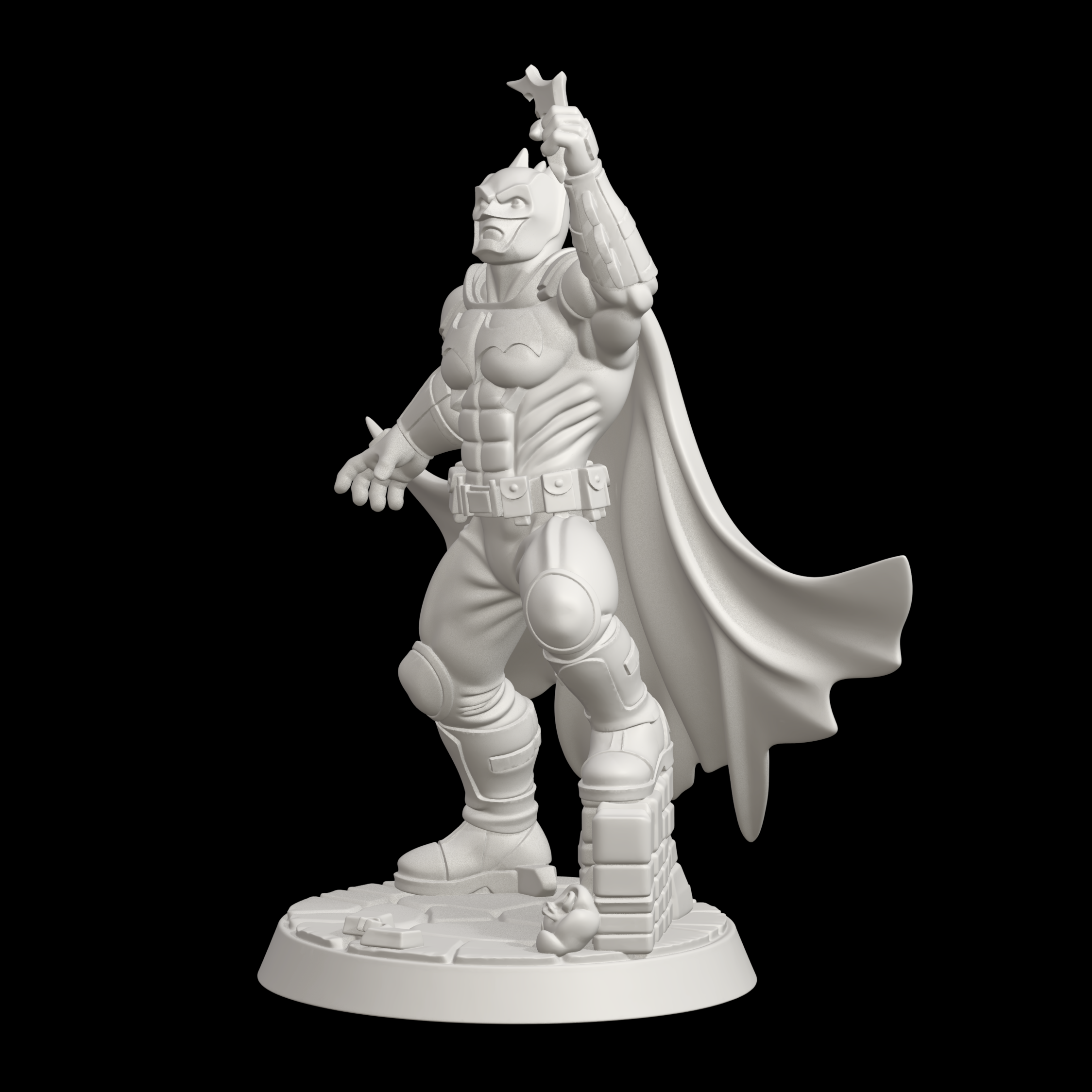 🦸 Статуэтка Бэтмена DC Comics Боевая поза на подставке・Бесплатный 3D ...